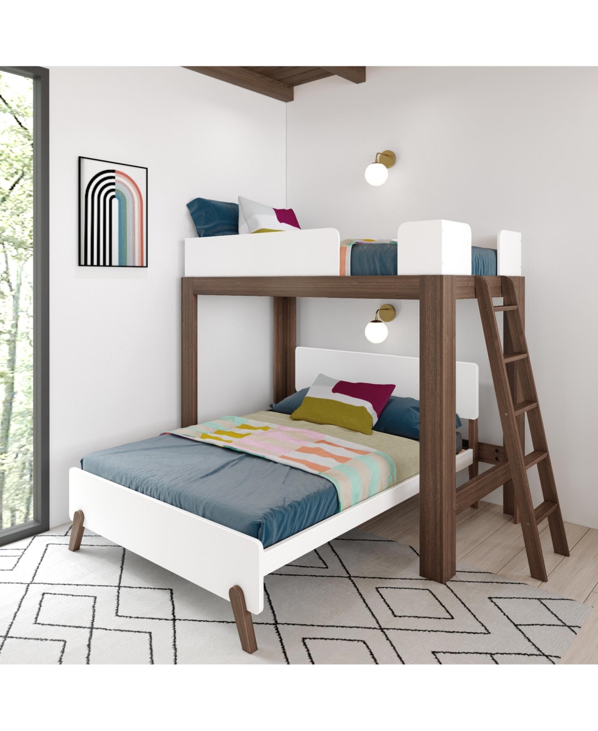 Click here for Max & Lily Mid-Century Modern -Shaped Bunk Bed  So... prices