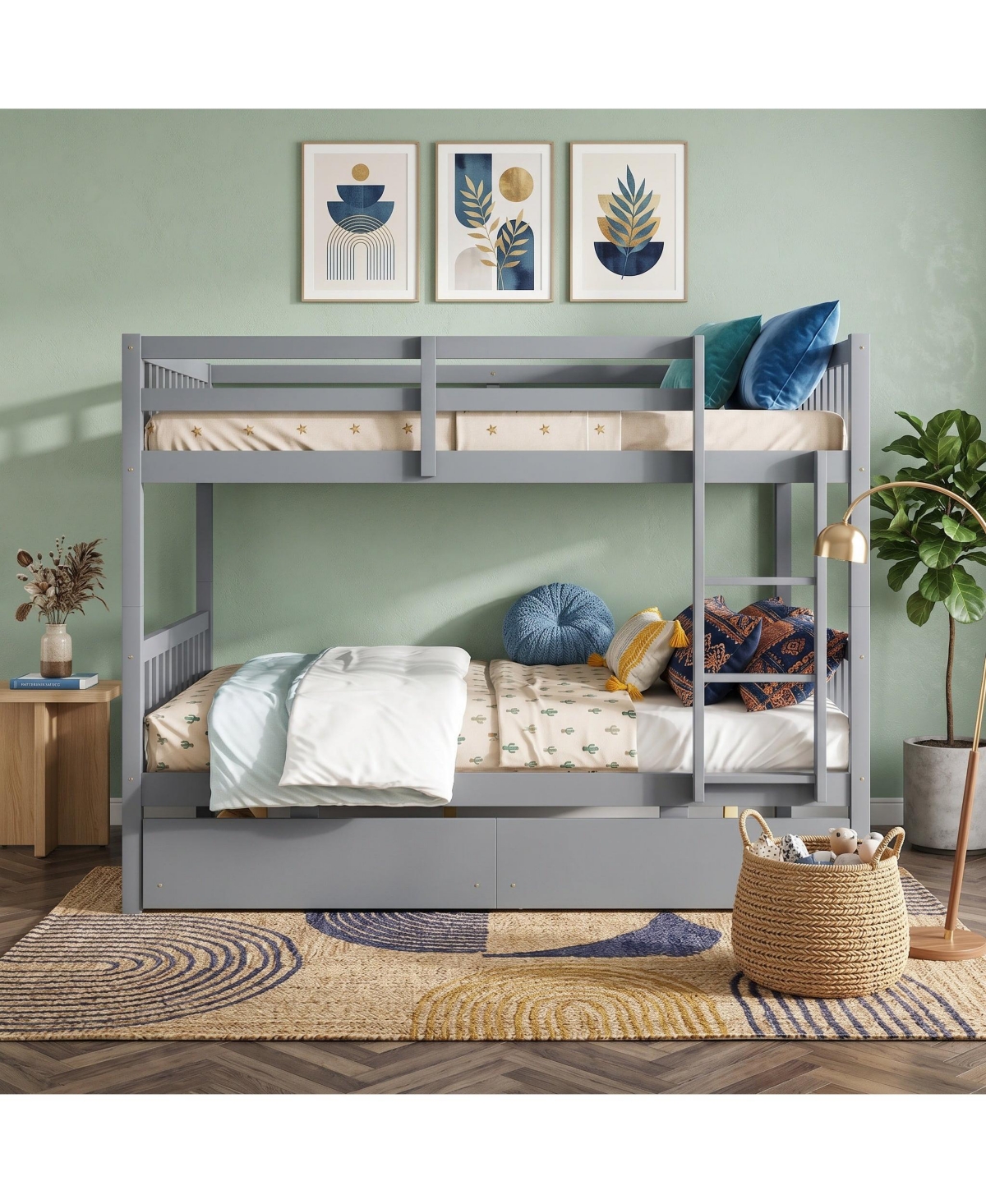 Click here for Sailvan full Over full Rubber Wood Bunk Bed with 2... prices