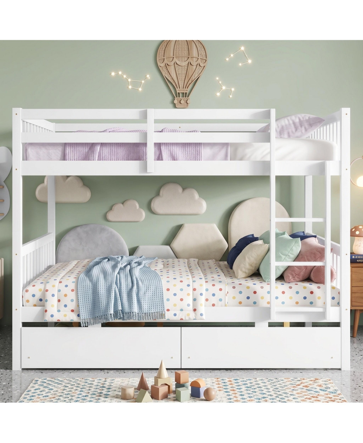 Click here for Sailvan full Over full Rubber Wood Bunk Bed with 2... prices