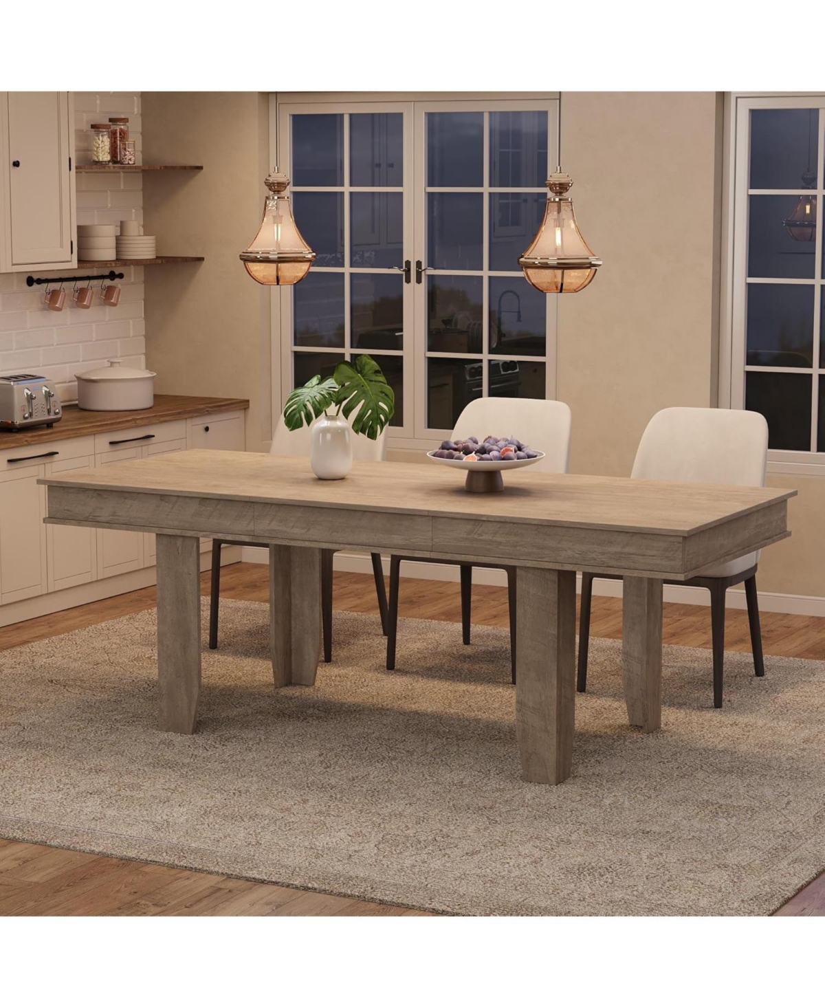 Click here for gaomon 63-86.6 in Extendable Dining Table for 6-10... prices