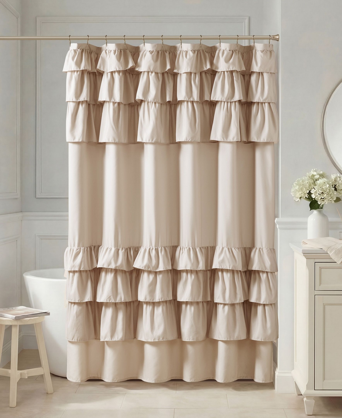 Click here for Madison Park Grace Ruffled Shower Curtain  72 x 72... prices