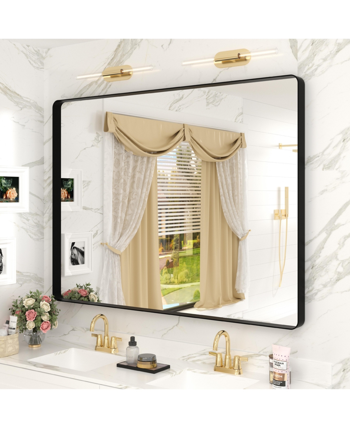 Click here for Apmir 48 x 36 High-Strength Tempered Glass and Alu... prices