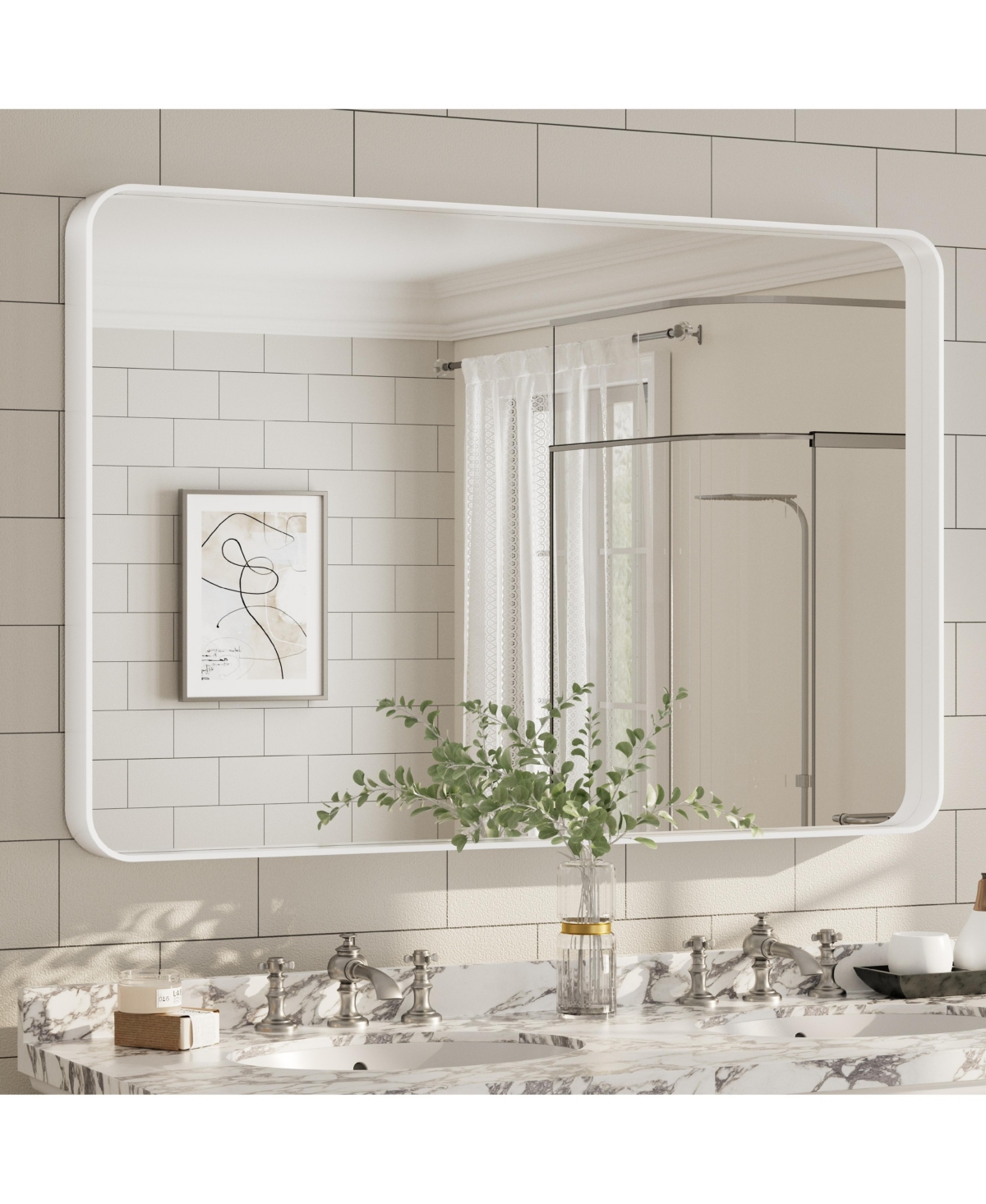 Click here for Apmir 48 x 32 High-Strength Tempered Glass and Alu... prices