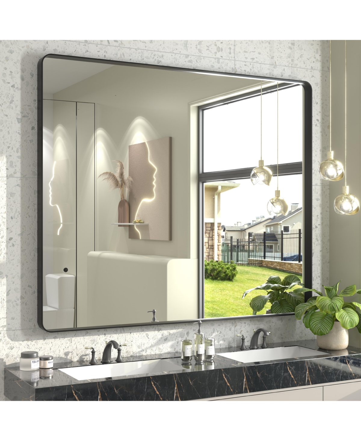 Click here for Apmir 48 x 40 High-Strength Tempered Glass and Alu... prices