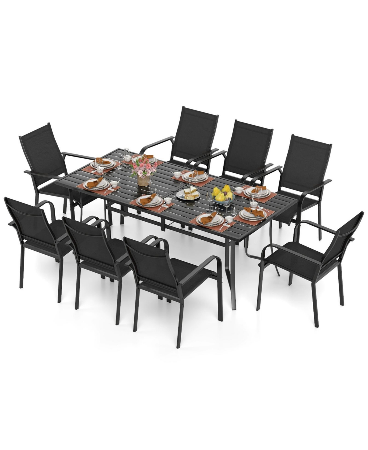 Click here for Sugift 9-Piece Outdoor Dining Set for 8 with Stack... prices