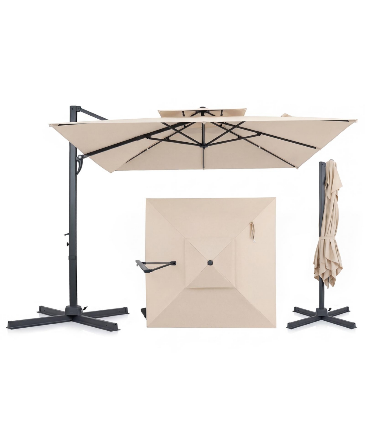 Click here for Gymax 10Feet Patio Cantilever Umbrella with 360-De... prices