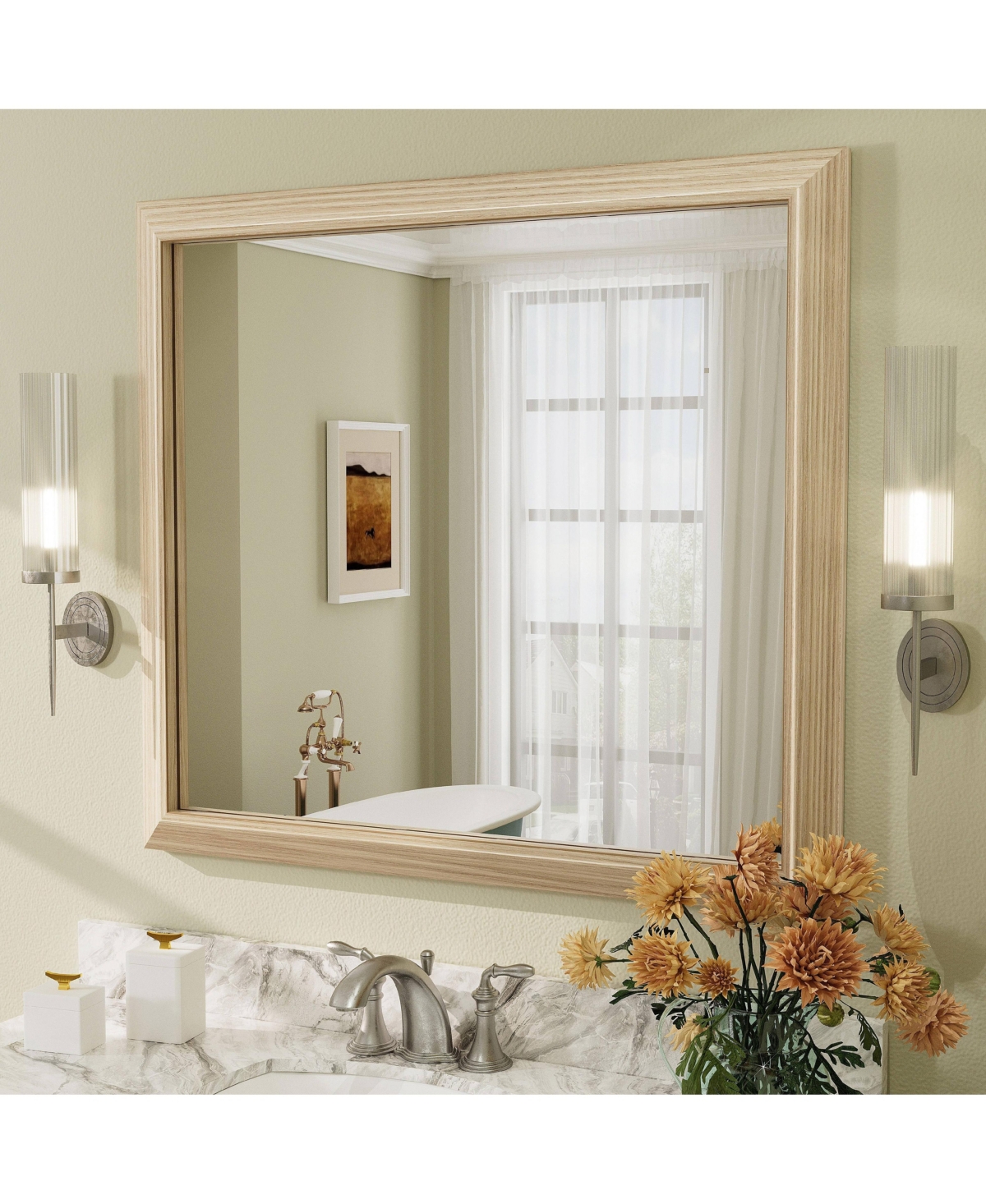 Click here for Apmir Thick Metal Framed Wall Mirrors for Bedroom... prices