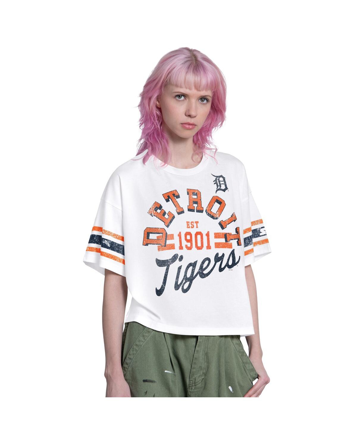Click here for Starter Womens White Detroit Tigers Cropped Hurry... prices