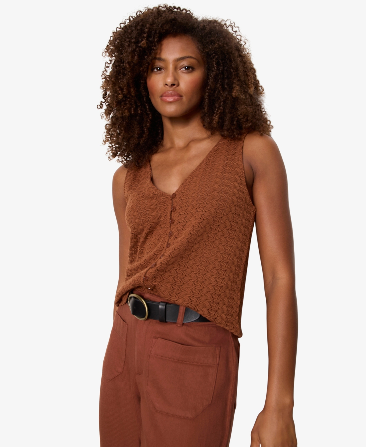 Click here for Sanctuary Womens No Rush Button-Front Sleeveless T... prices