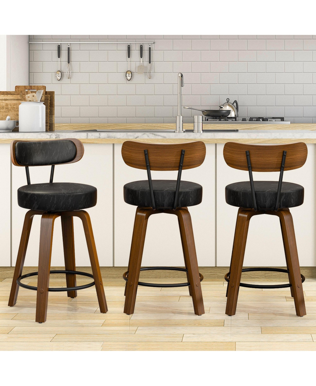 Click here for Dyhome 24 inches Bar Stools Set of 3  Modern Count... prices
