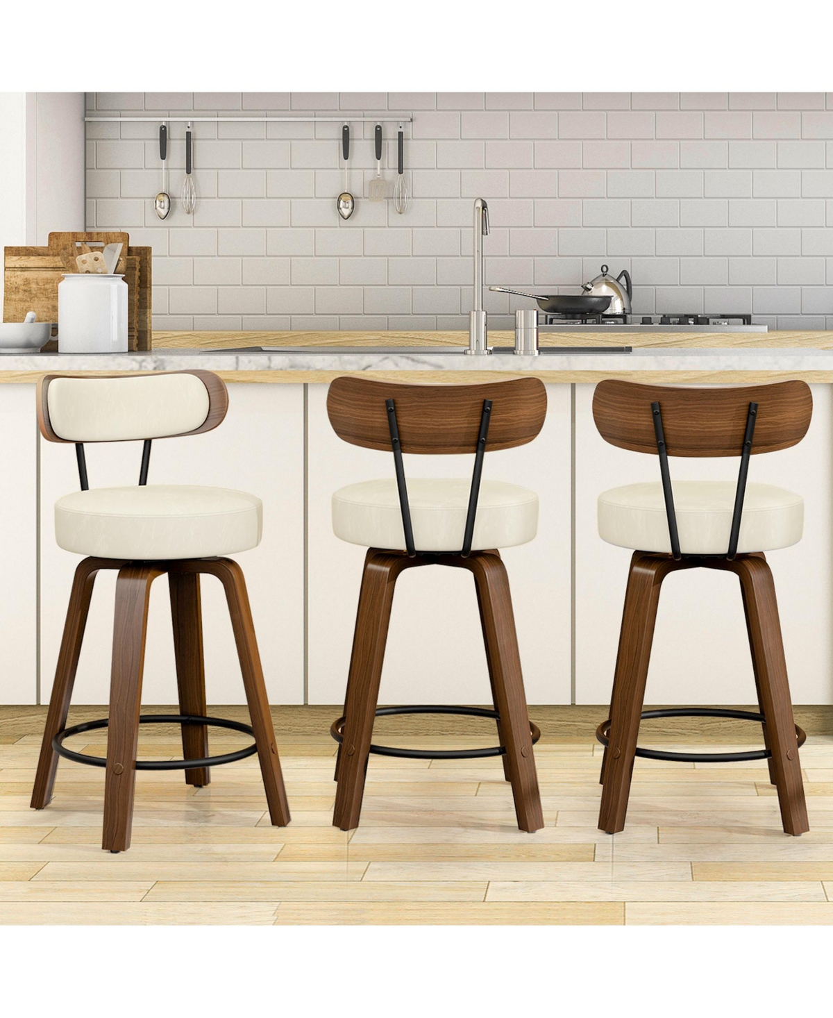 Click here for Dyhome 24 inches Bar Stools Set of 3  Modern Count... prices