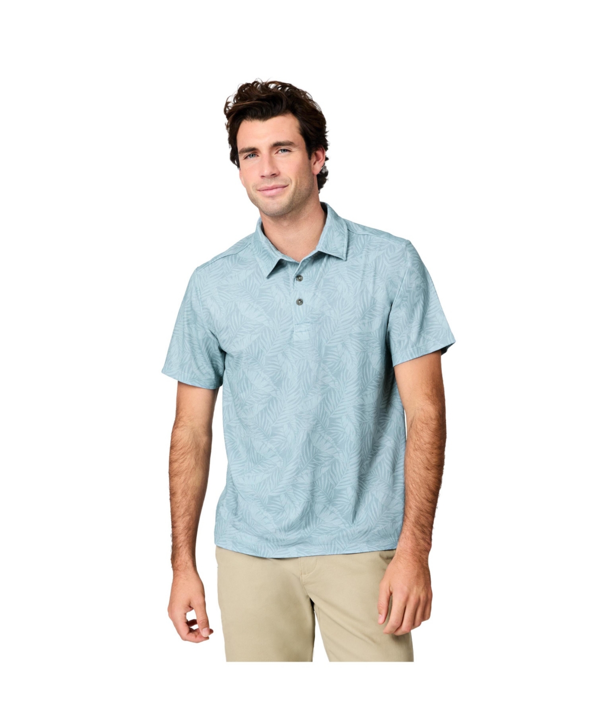 Click here for Free Country Mens SunFree Upf Printed Polo Shirt -... prices
