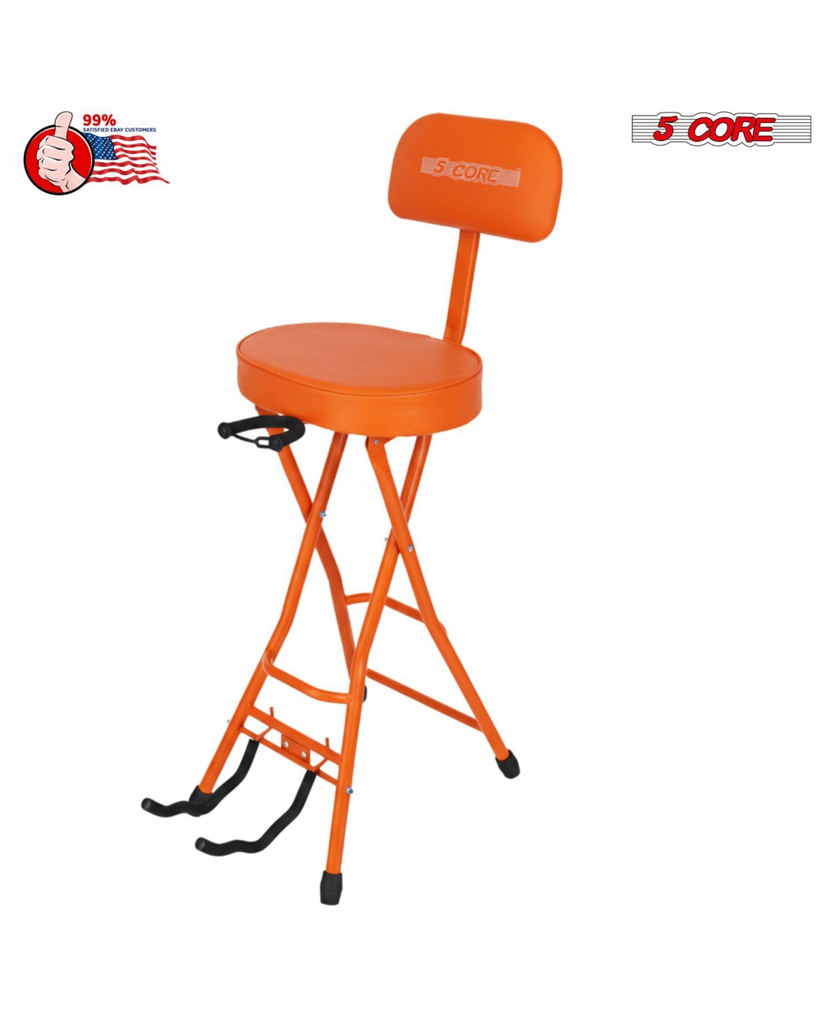 Click here for 5Core Guitar Stool 3.15 Padded Chair w Backrest Fo... prices