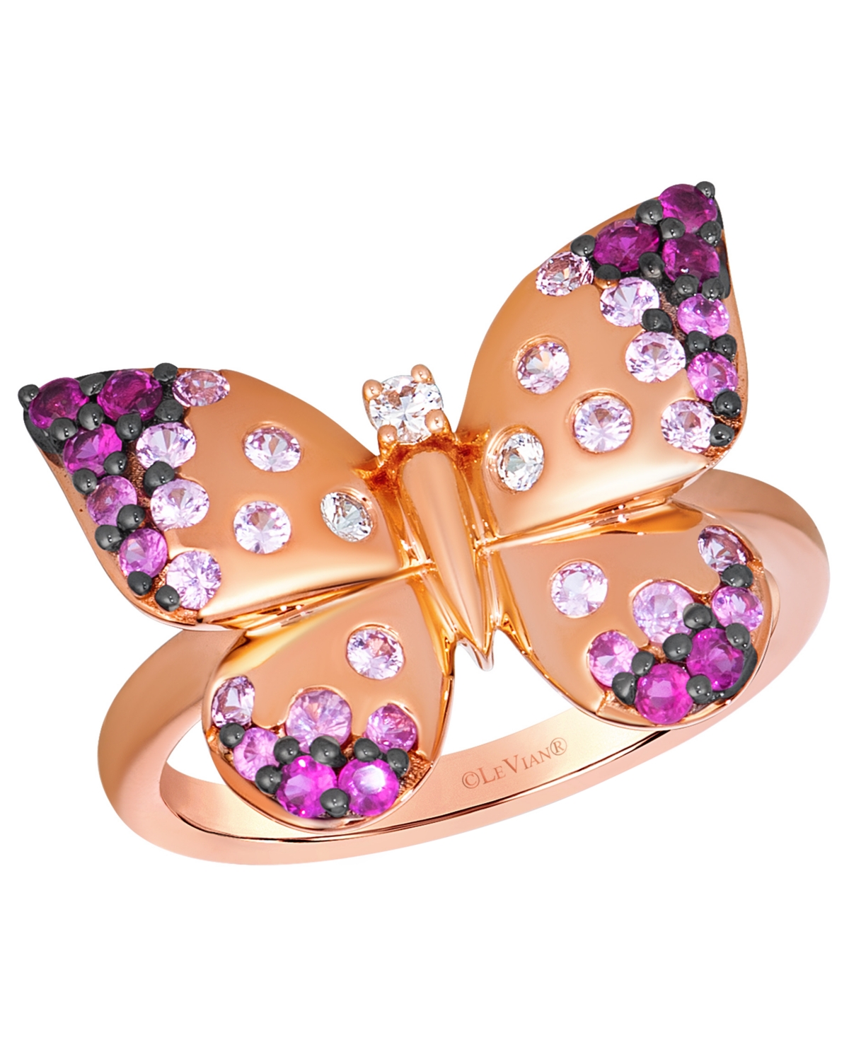 Click here for Le Vian Strawberry Ombre Sapphire Butterfly (3/4 c... prices
