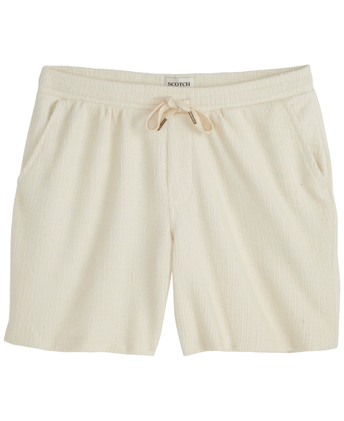 Click here for Scotch & Soda Mens Slub Pull-On Shorts - Eggnog prices
