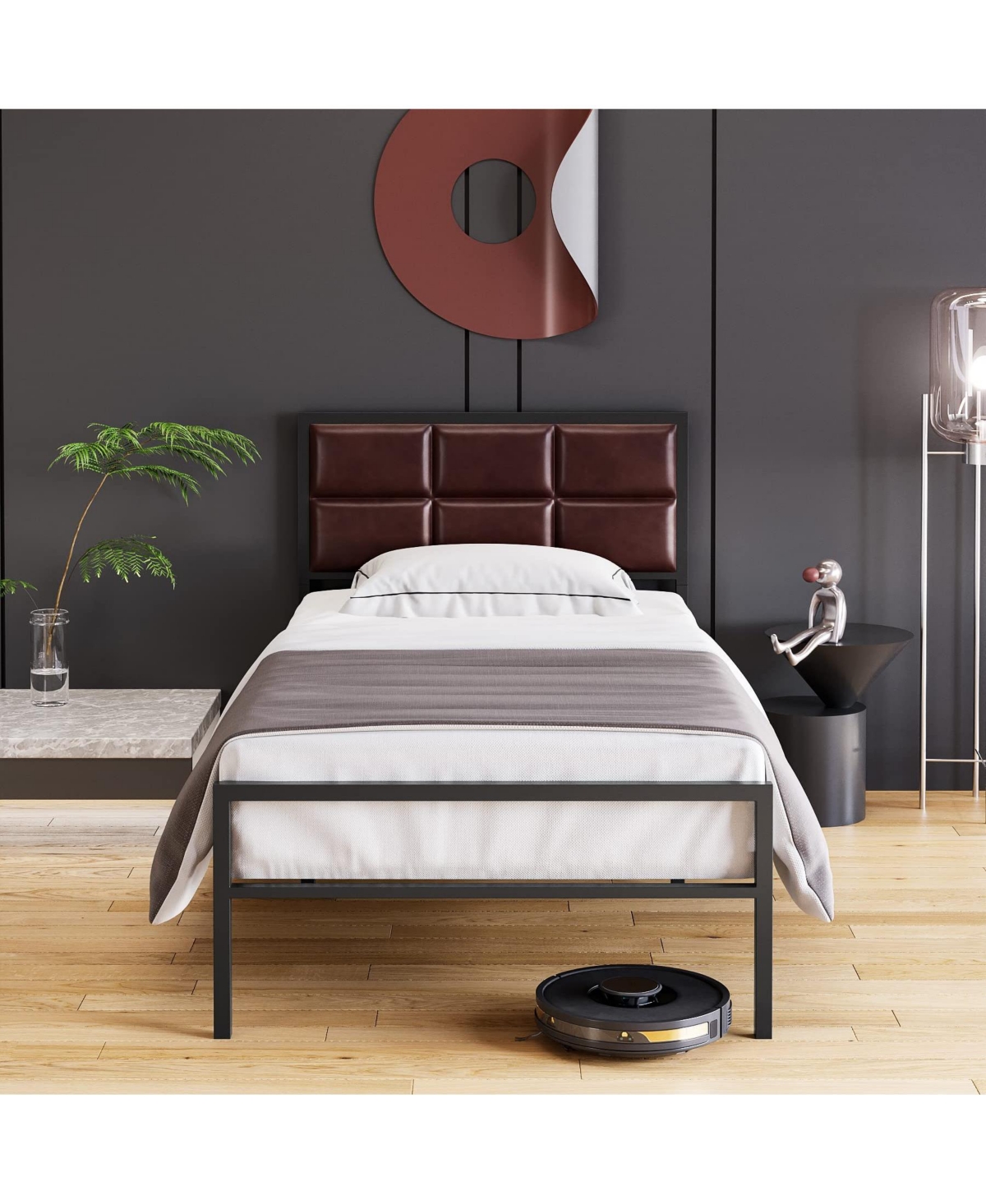 Click here for gaomon Bed Frame  Faux Leather Platform Bed Frame... prices