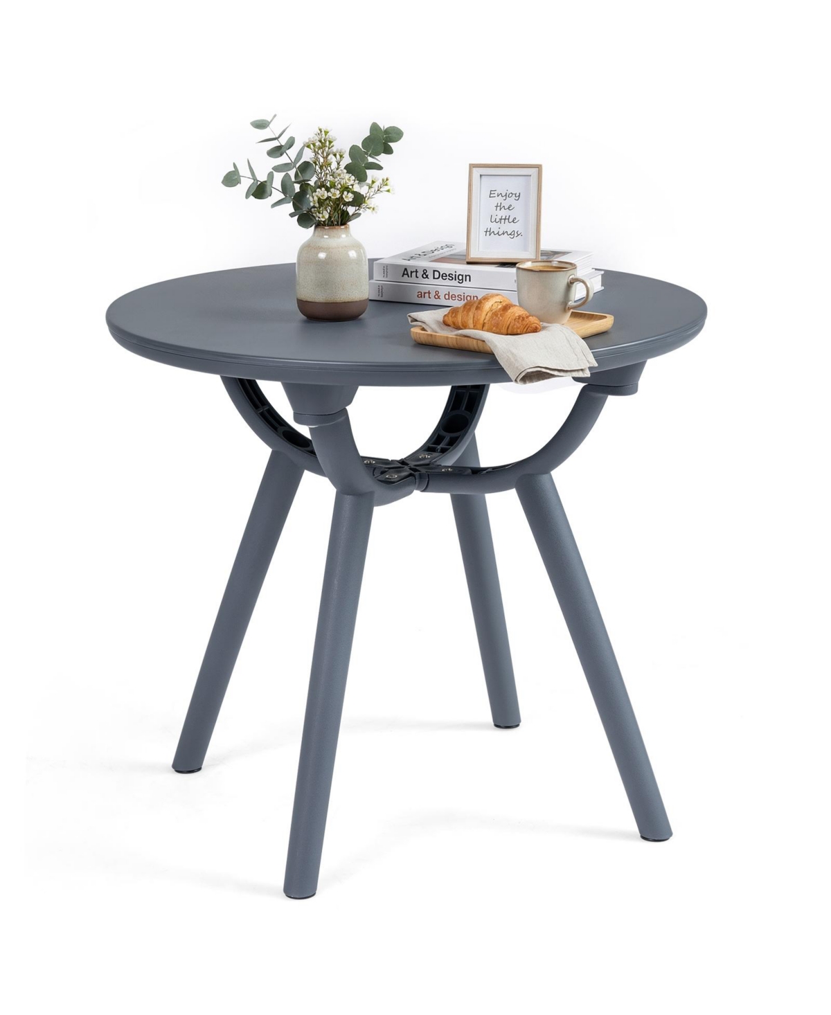 Click here for Gymax Outdoor Side Table 20 Round Storage Side Tab... prices
