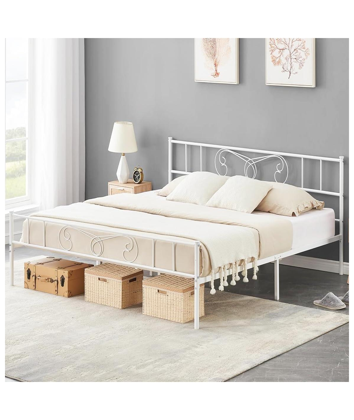 Click here for gaomon Size Metal Platform Bed Frame with Headboar... prices