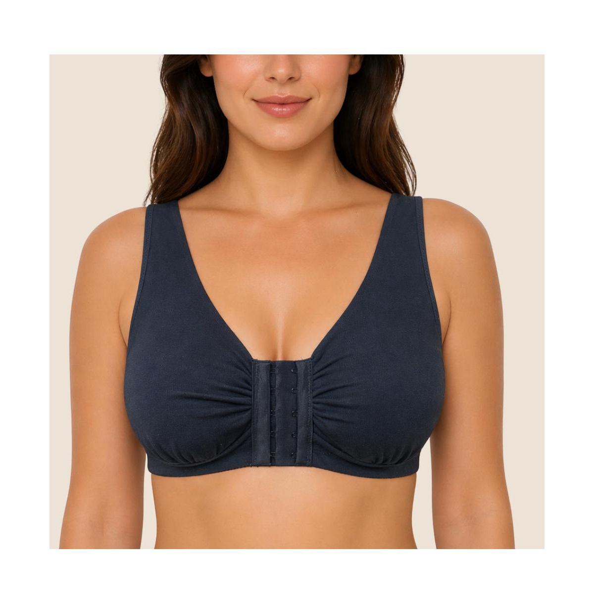Click here for Meadow Womens Ease Cotton Front Closure Bra for Ma... prices