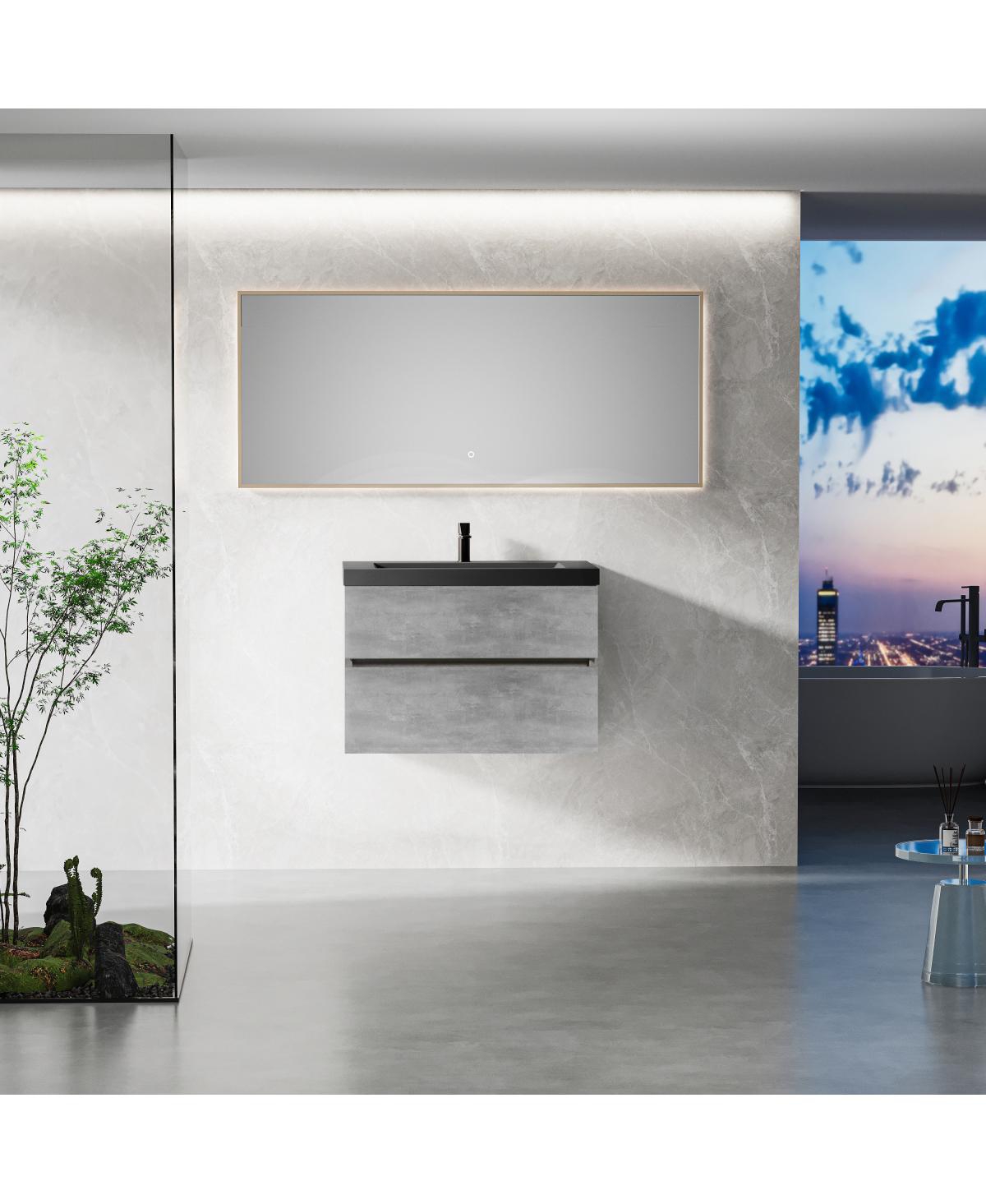 Click here for Sillysis Inch Wall Mounted Bathroom Vanity  Quartz... prices