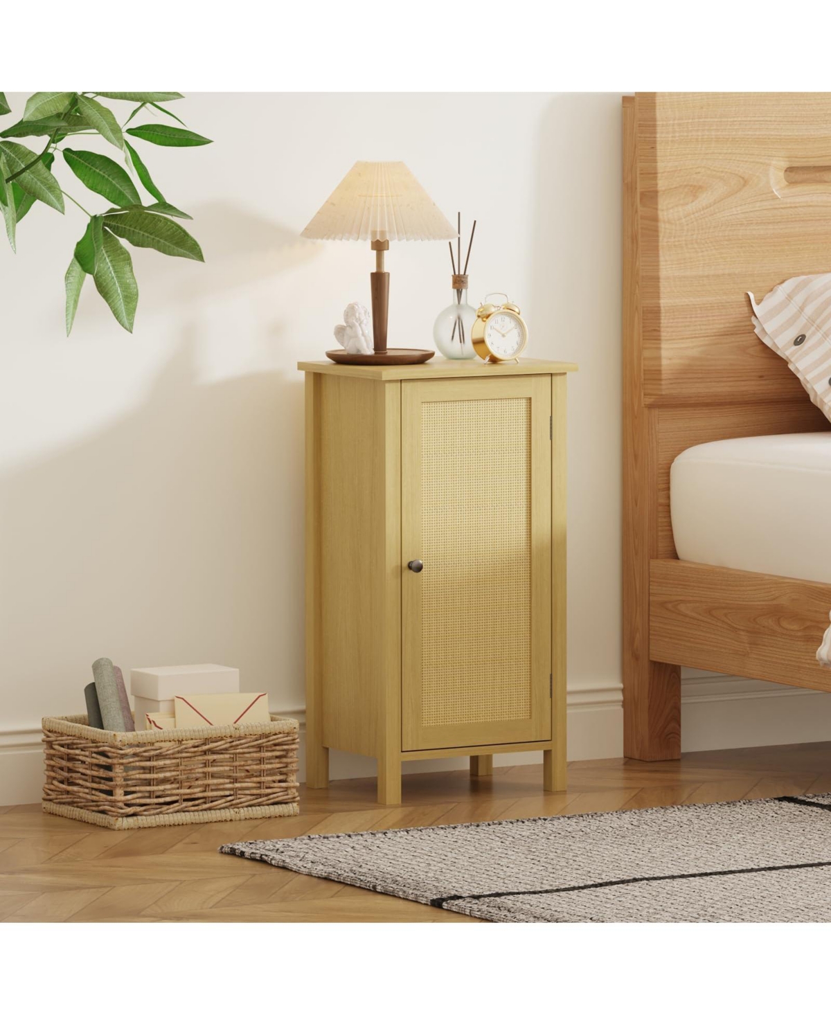 Click here for homfan 16 Inch Farmhouse Boho Nightstand  Wooden E... prices