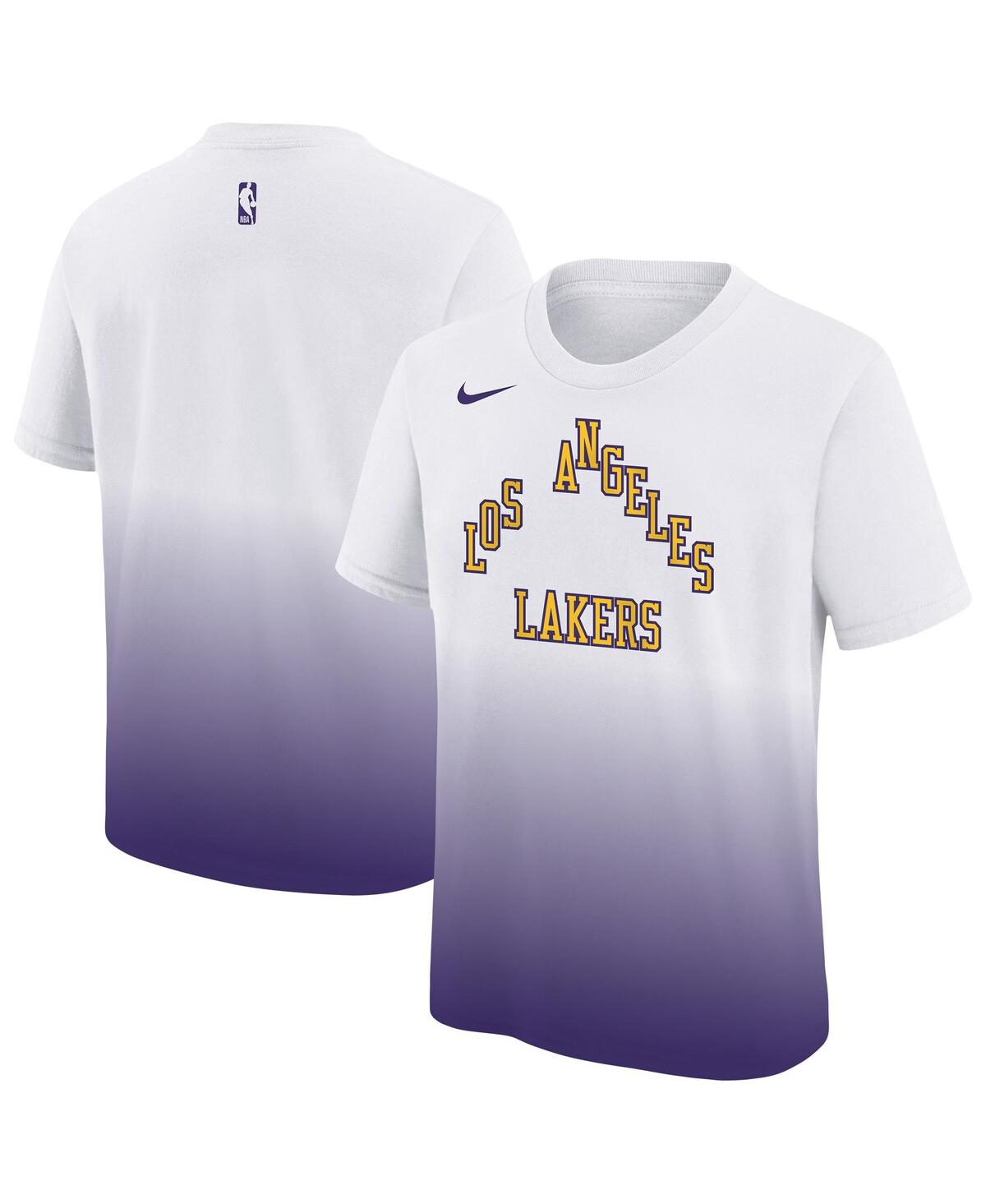 Click here for Nike Big Boys and Girls White/Purple Los Angeles L... prices
