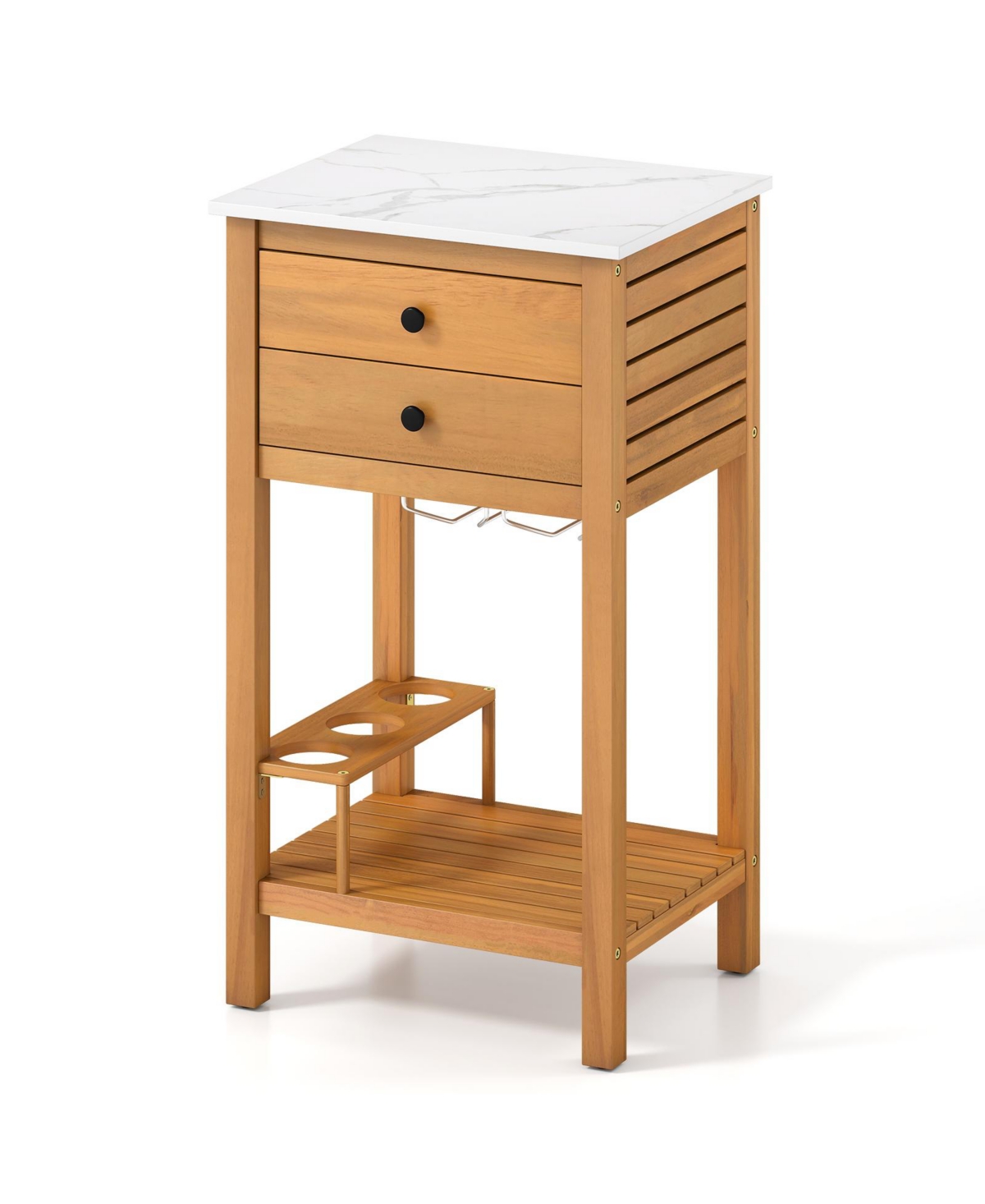 Click here for Slickblue Outdoor Storage Cabinet Acacia Wood Bar... prices