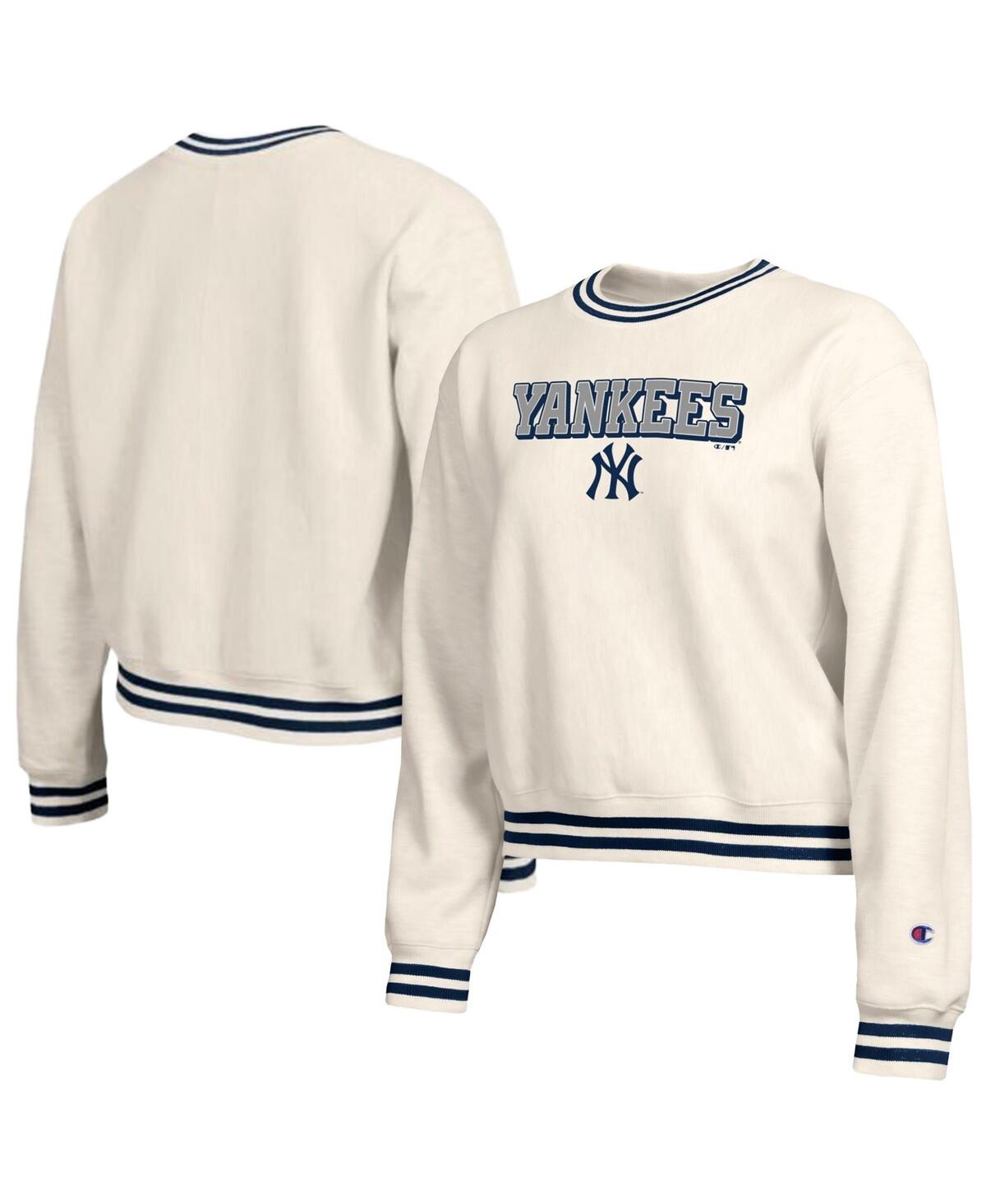 Click here for Champion Womens Cream New York Yankees Reverse Wea... prices