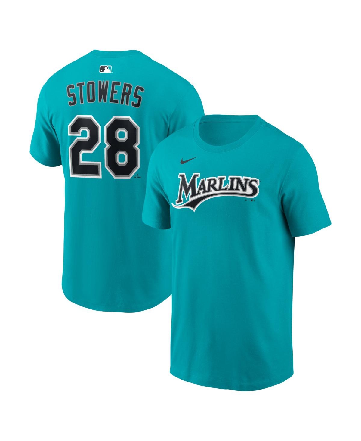 Click here for Nike Mens Kyle Stowers Teal Miami Marlins Alternat... prices