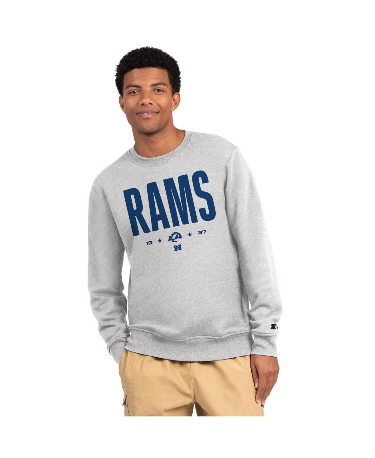 Click here for Starter Mens Ash Los Angeles Rams Port Co Sweatshi... prices