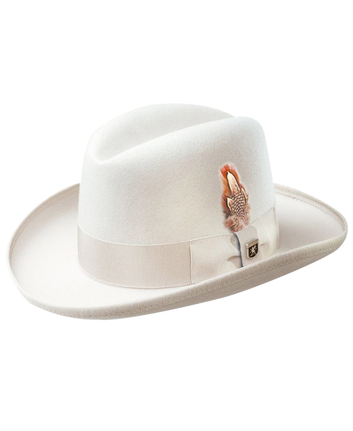 Click here for Stacy Adams Mens Wool Homburg Hat - Ivory prices