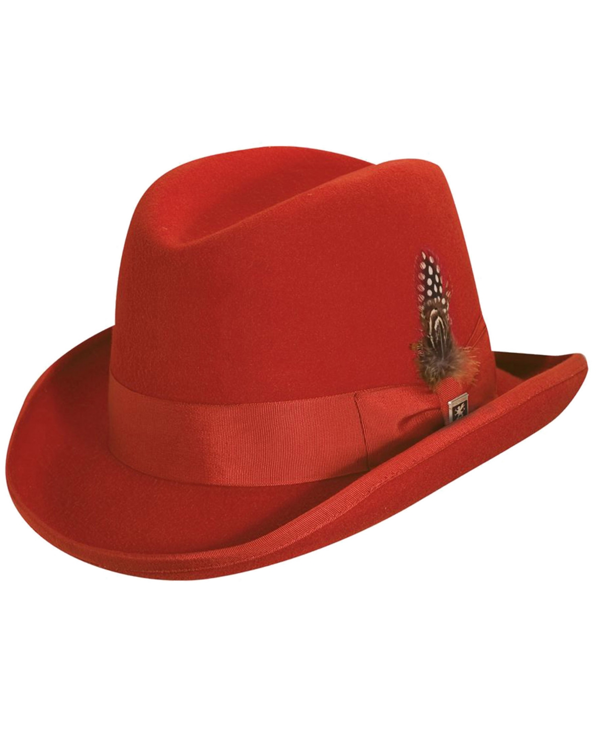 Click here for Stacy Adams Mens Wool Homburg Hat - Red prices