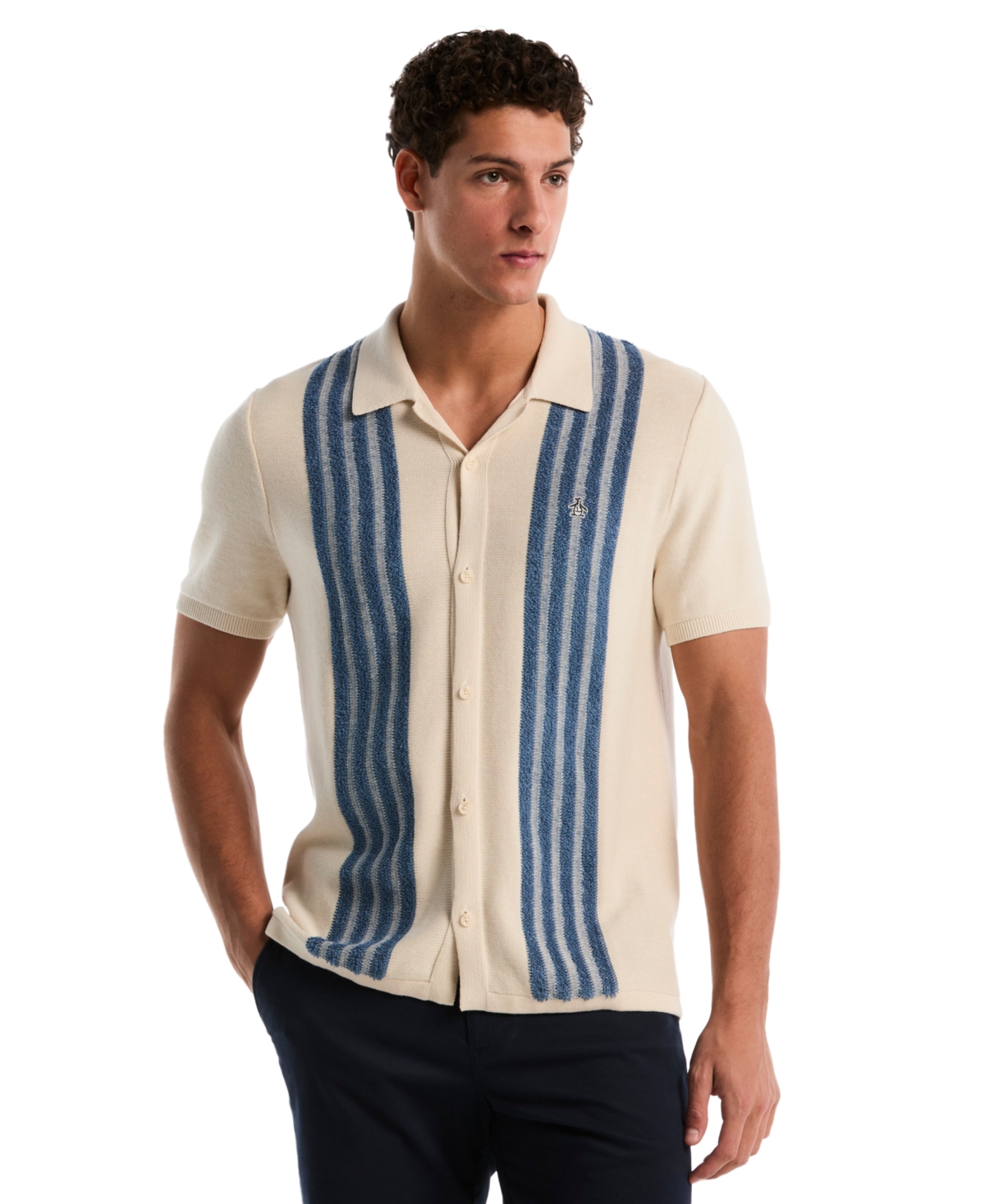 Click here for Original Penguin Mens Plush Vertical Stripe Shirt... prices
