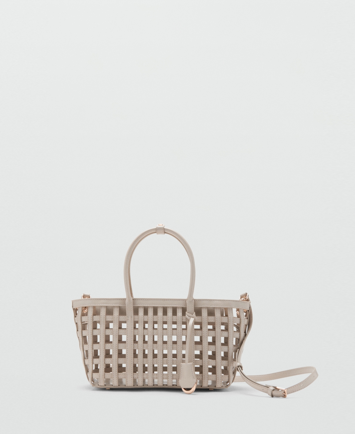 Click here for Mango Womens Braided Handbag - Off White prices