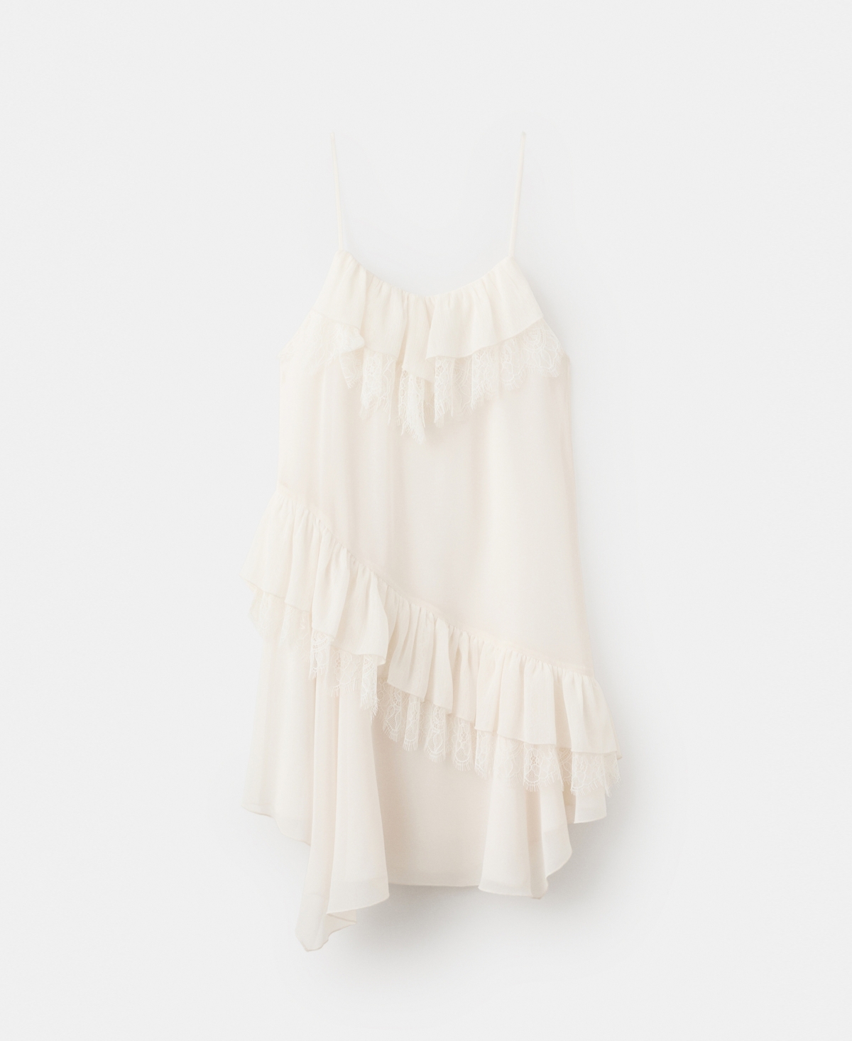 Click here for Mango Womens lace Ruffle Dress - Ecru prices