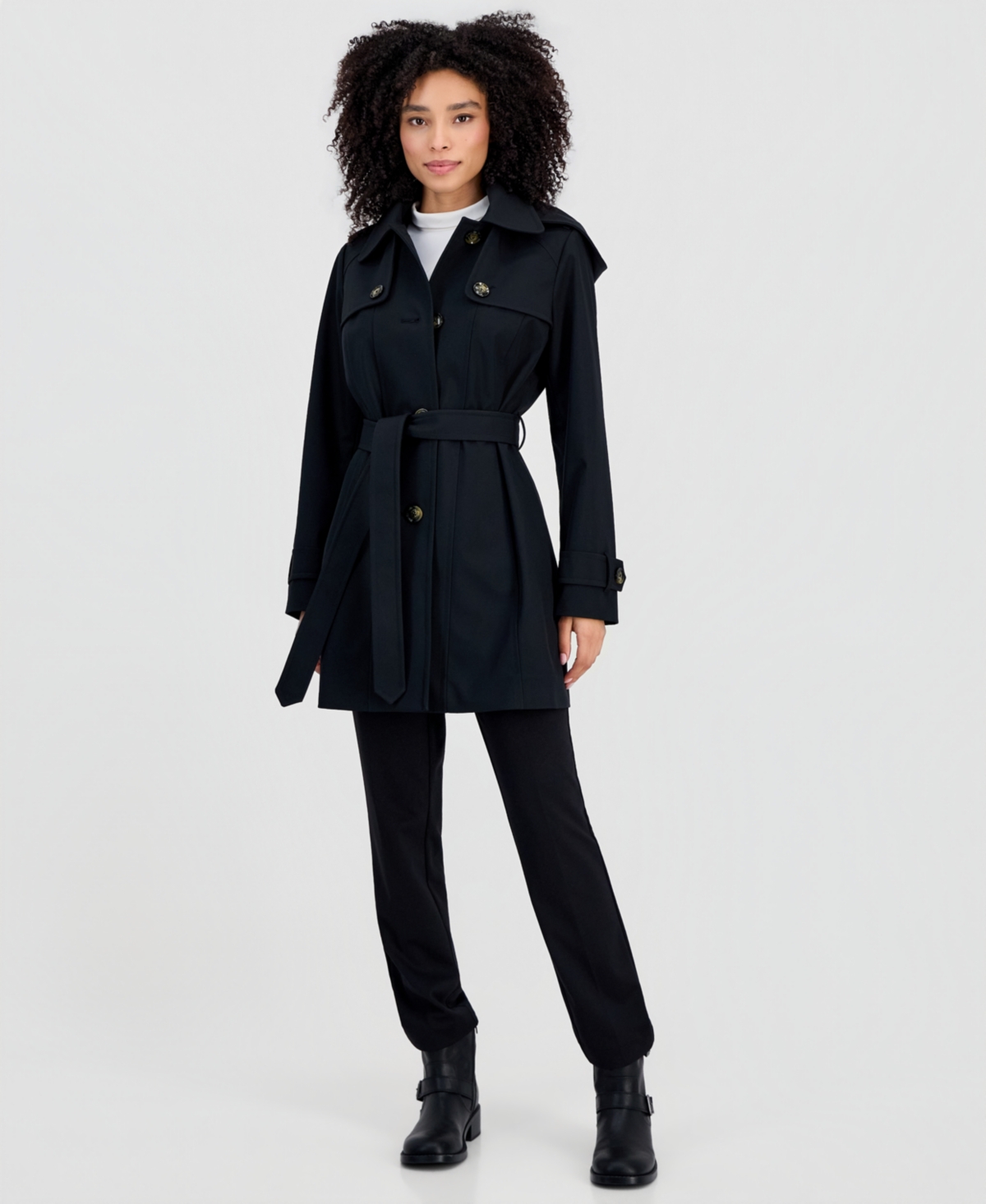Click here for London Fog Womens Single-Breasted Trench Coat - BL... prices