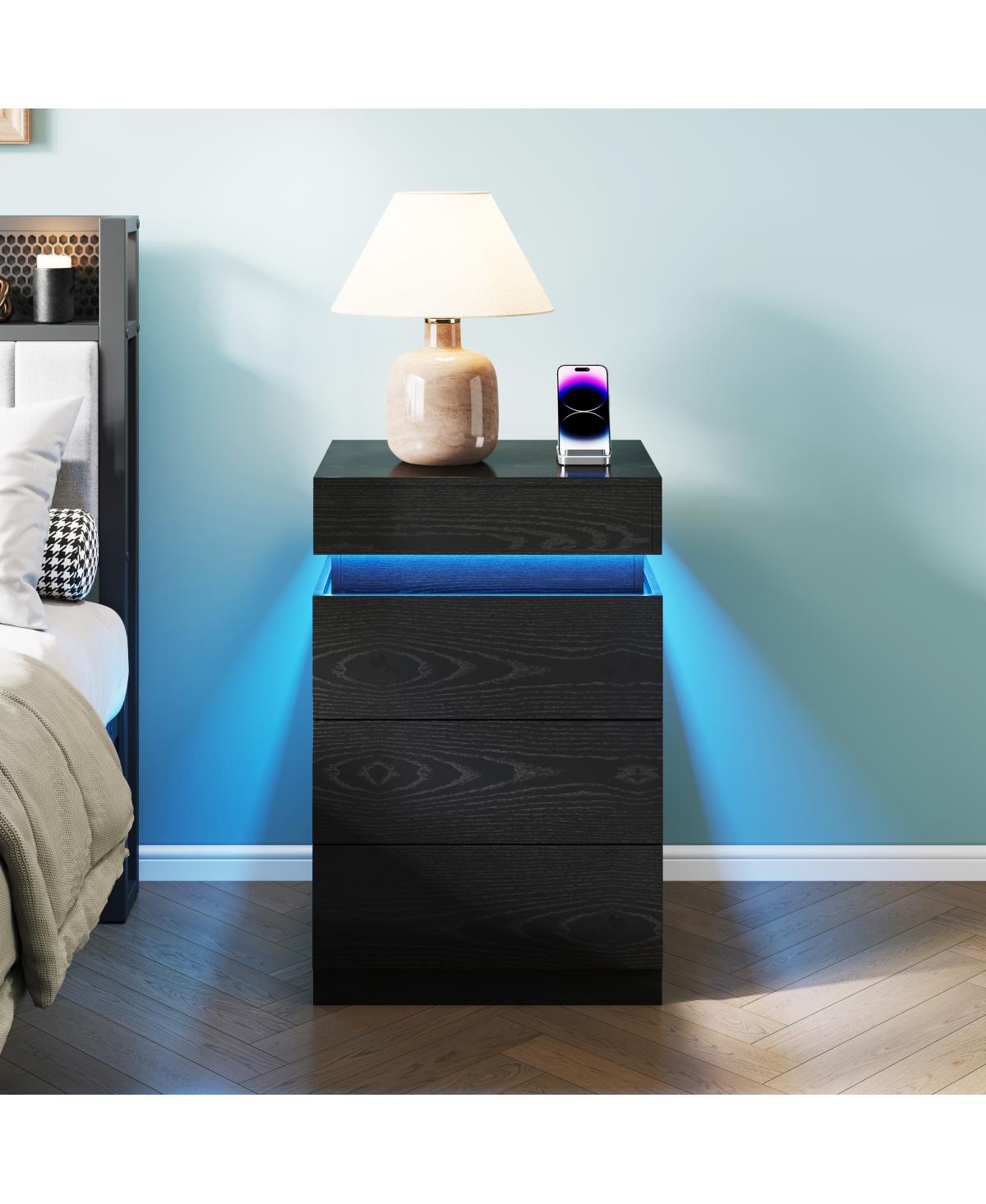 Click here for Streamdale Furniture 3-Drawer Nightstand Charging... prices