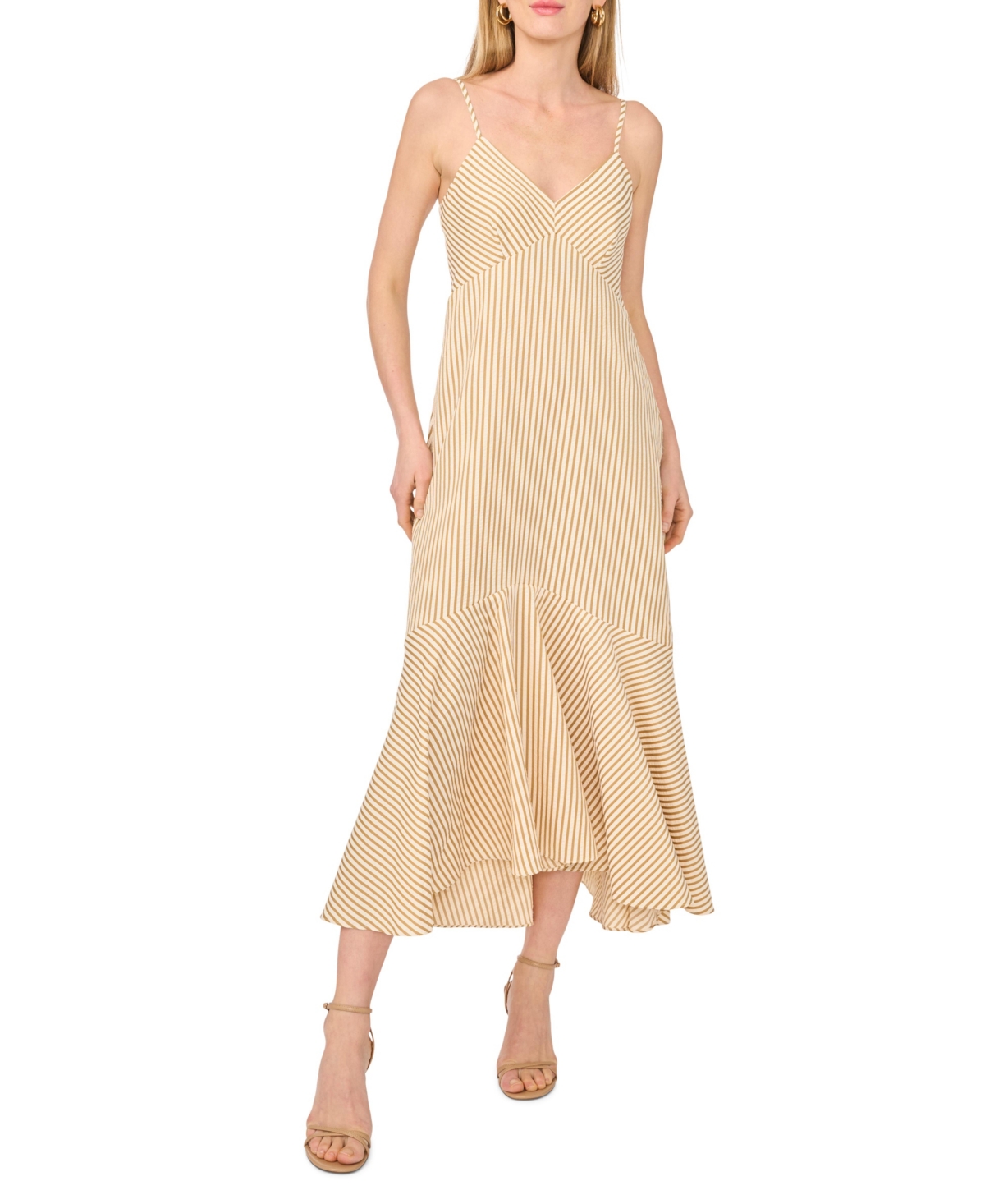 Click here for Vince Camuto Womens Sleeveless V-Neck High-Low Dre... prices