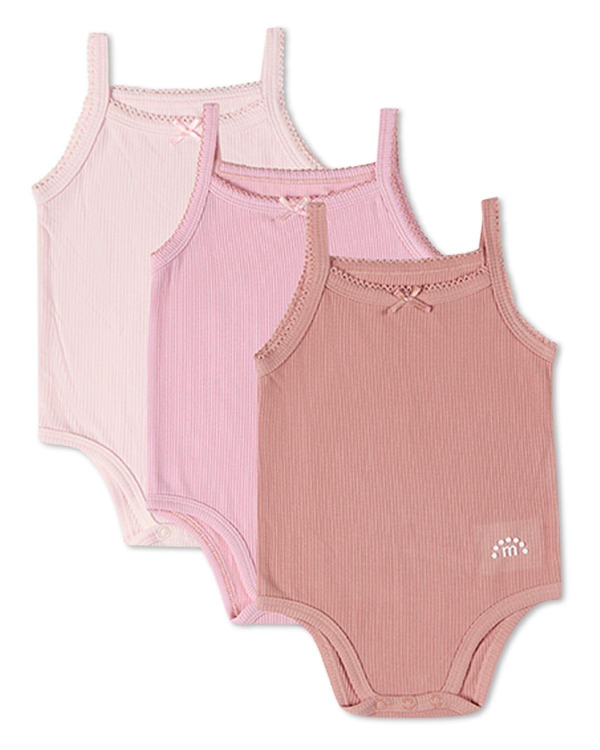 Click here for MeMoi Baby 3 Pack Mini-Ribbed Stretch Modal Solid-... prices