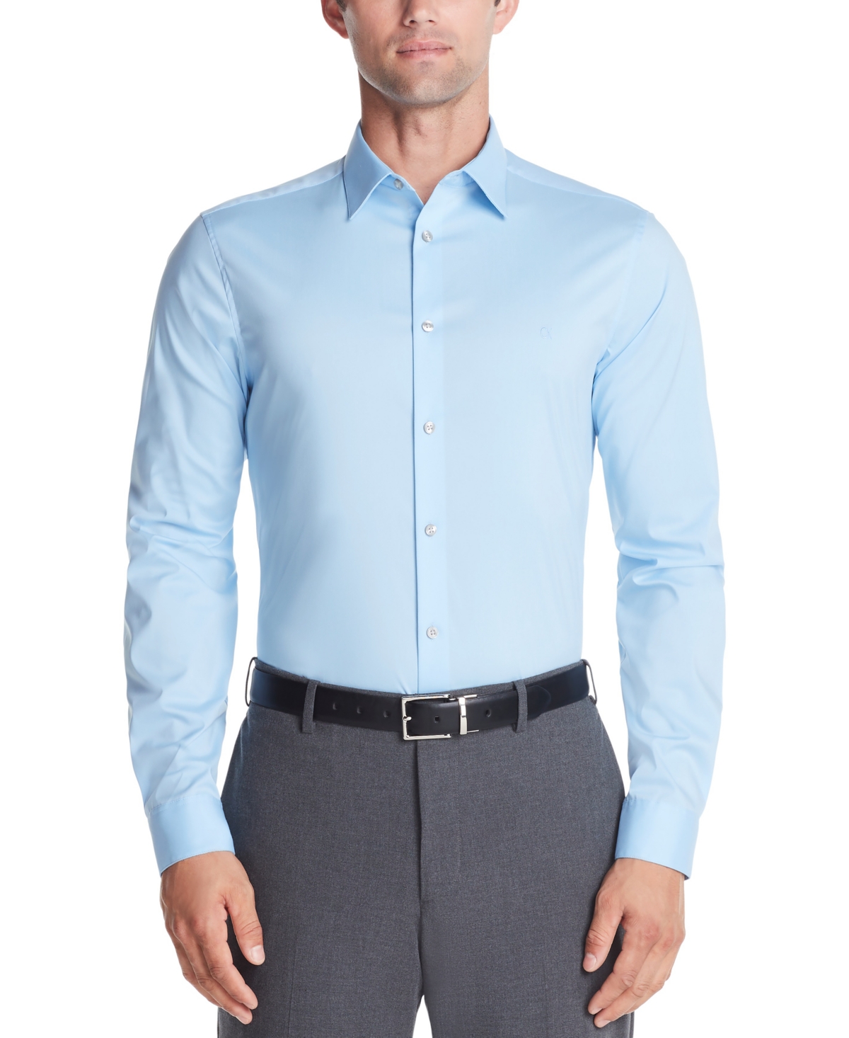 Click here for Calvin Klein Mens Slim Fit Dress Shirt - Glacier B... prices