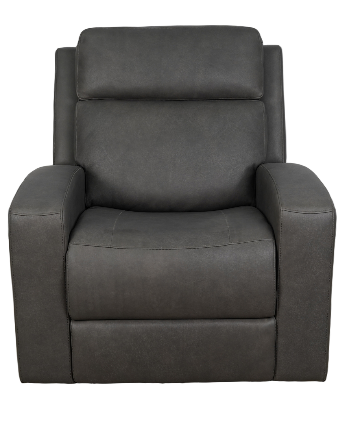 Click here for Hewitt 37 Leather Power Recliner - Charcoal prices