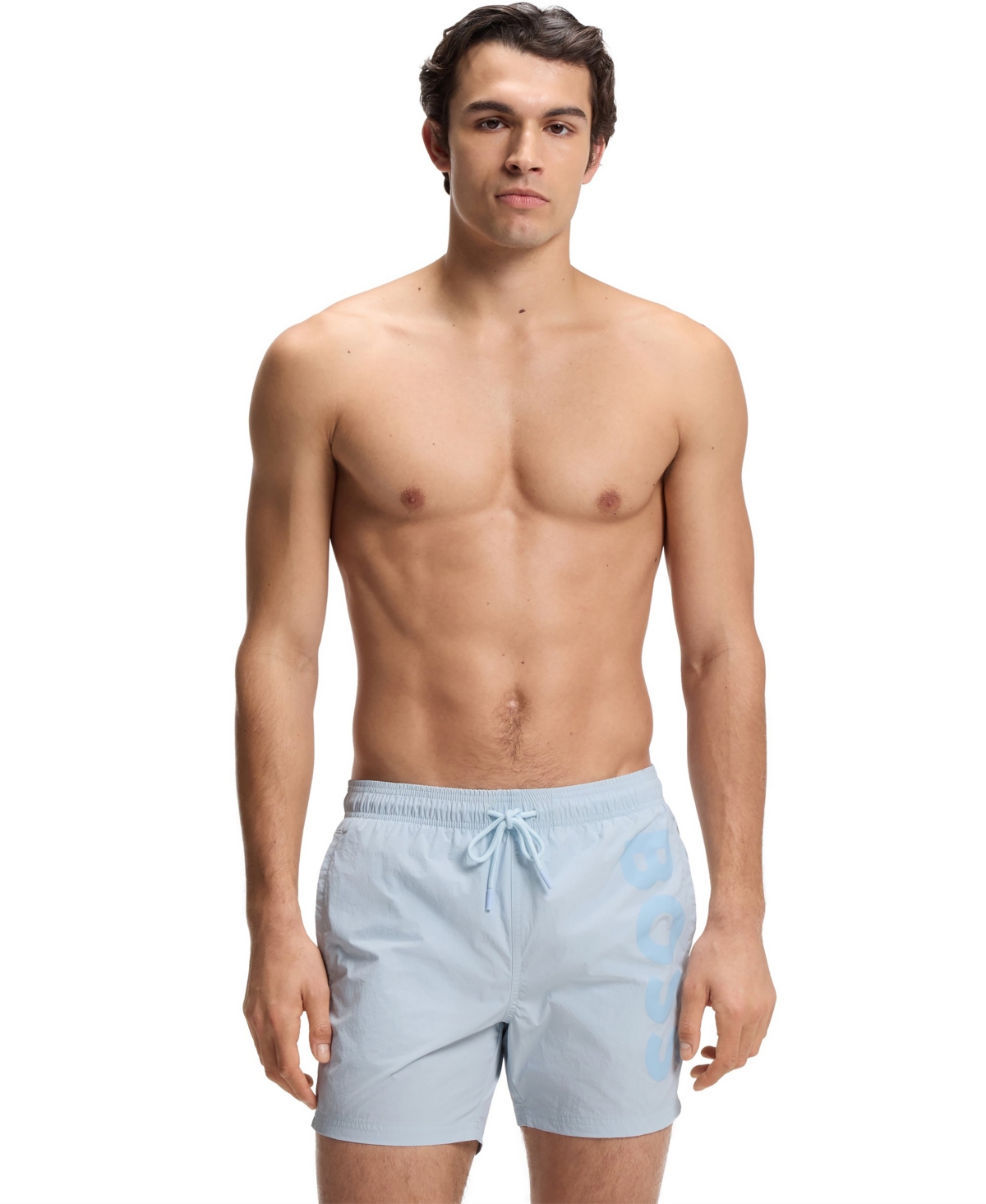 Click here for Boss by Hugo Boss Mens Vertical Logo Print Swim Sh... prices
