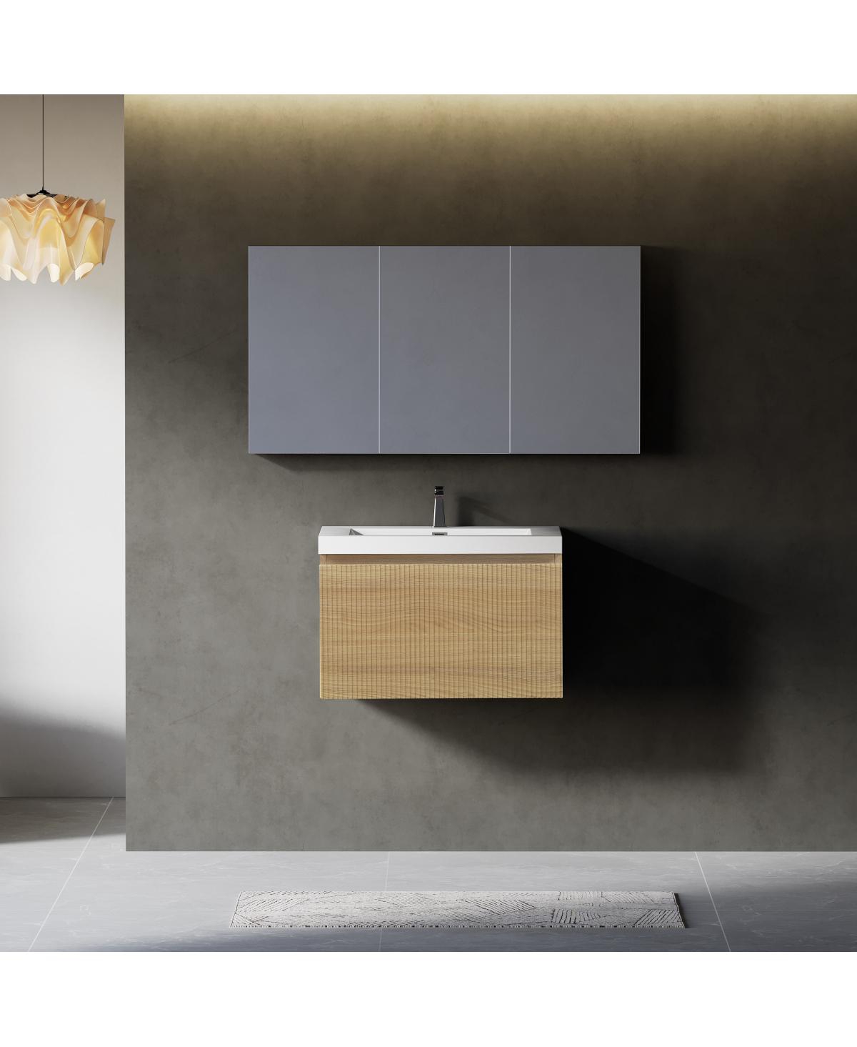 Click here for Sillysis Wall Mounted Bathroom Vanity  Glossy Ston... prices