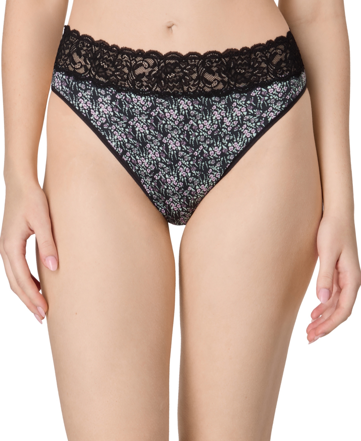 Click here for Maidenform Womens Everyday Pretty Lace Hi Cut Brie... prices