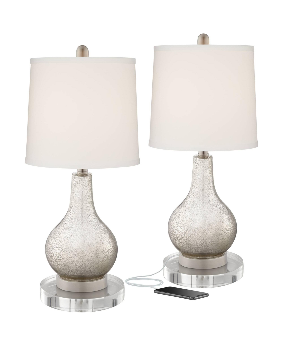 Click here for 360 Lighting Ledger Modern Accent Table Lamps Set... prices