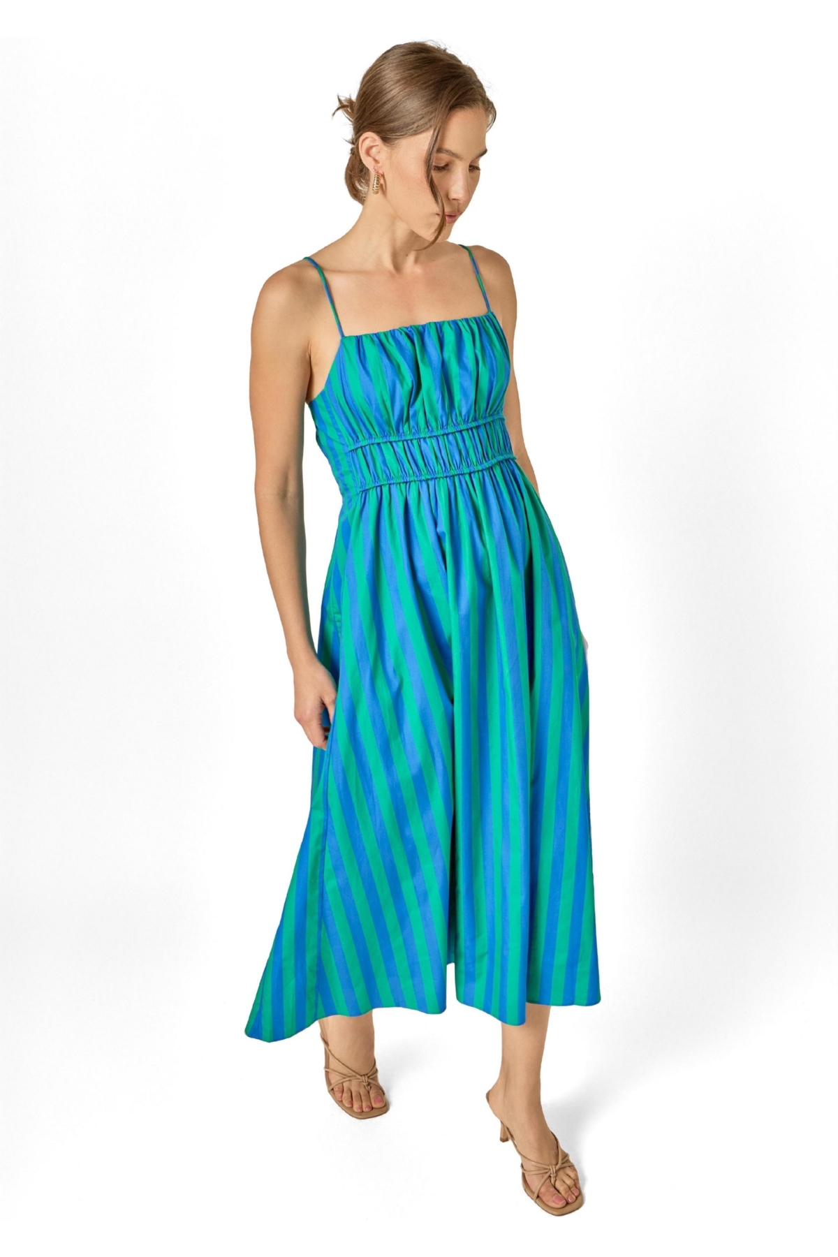 Click here for English Factory Womens Stripe Sleeveless Maxi Dres... prices