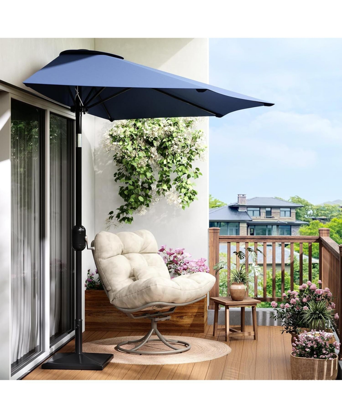 Click here for gaomon 9FT Half Patio Umbrella with Smooth Crank L... prices