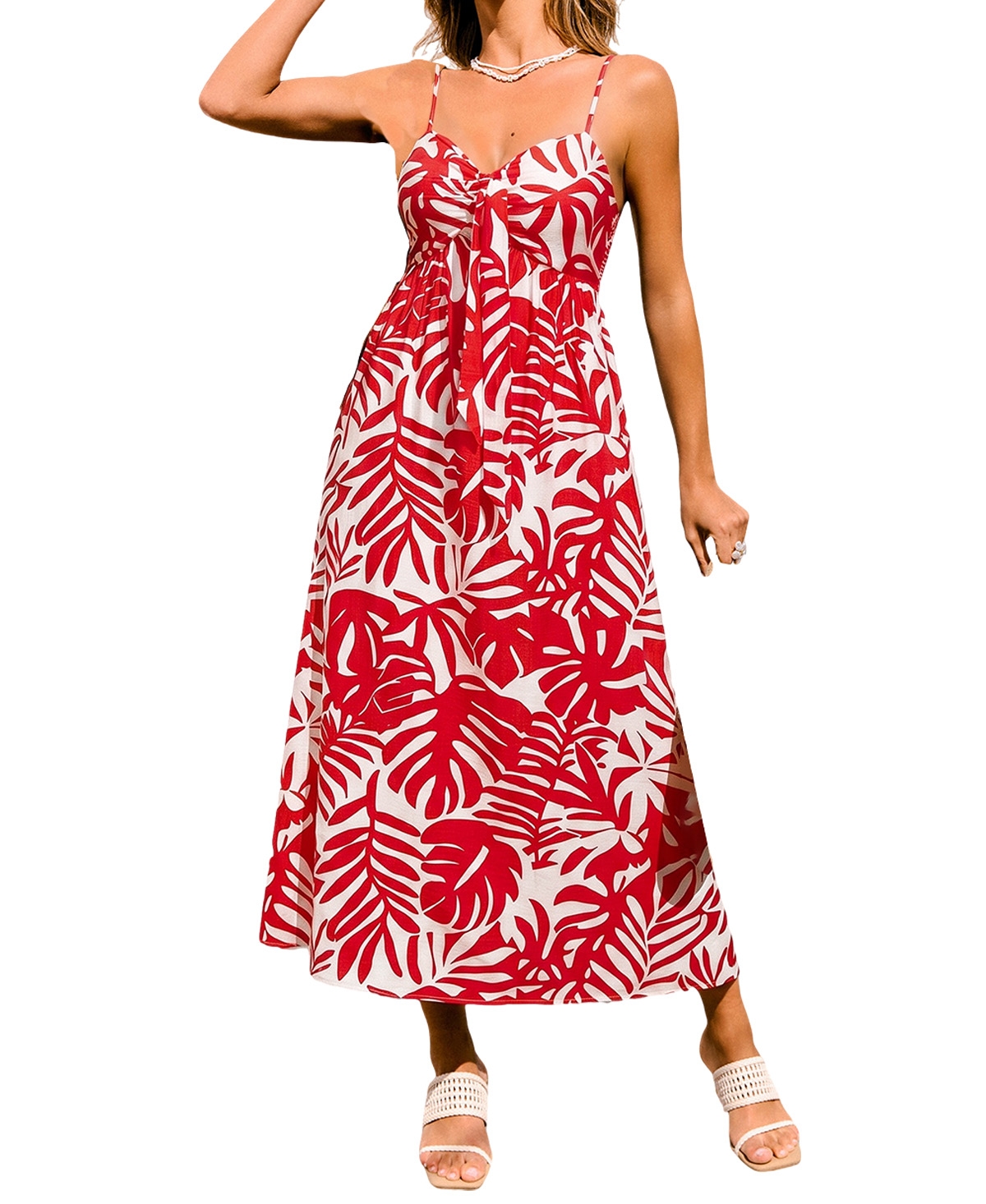 Click here for Cupshe Womens Bubbly Tropical Maxi Beach Dress - R... prices