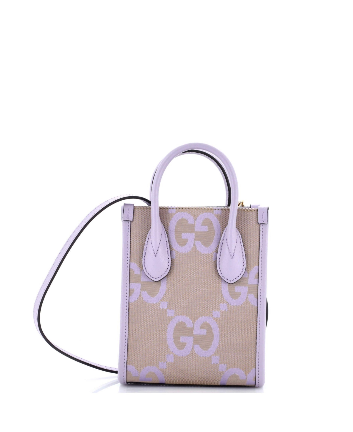Click here for Pre-Owned Gucci Mini Vertical Tote Jumbo Gg Canvas... prices
