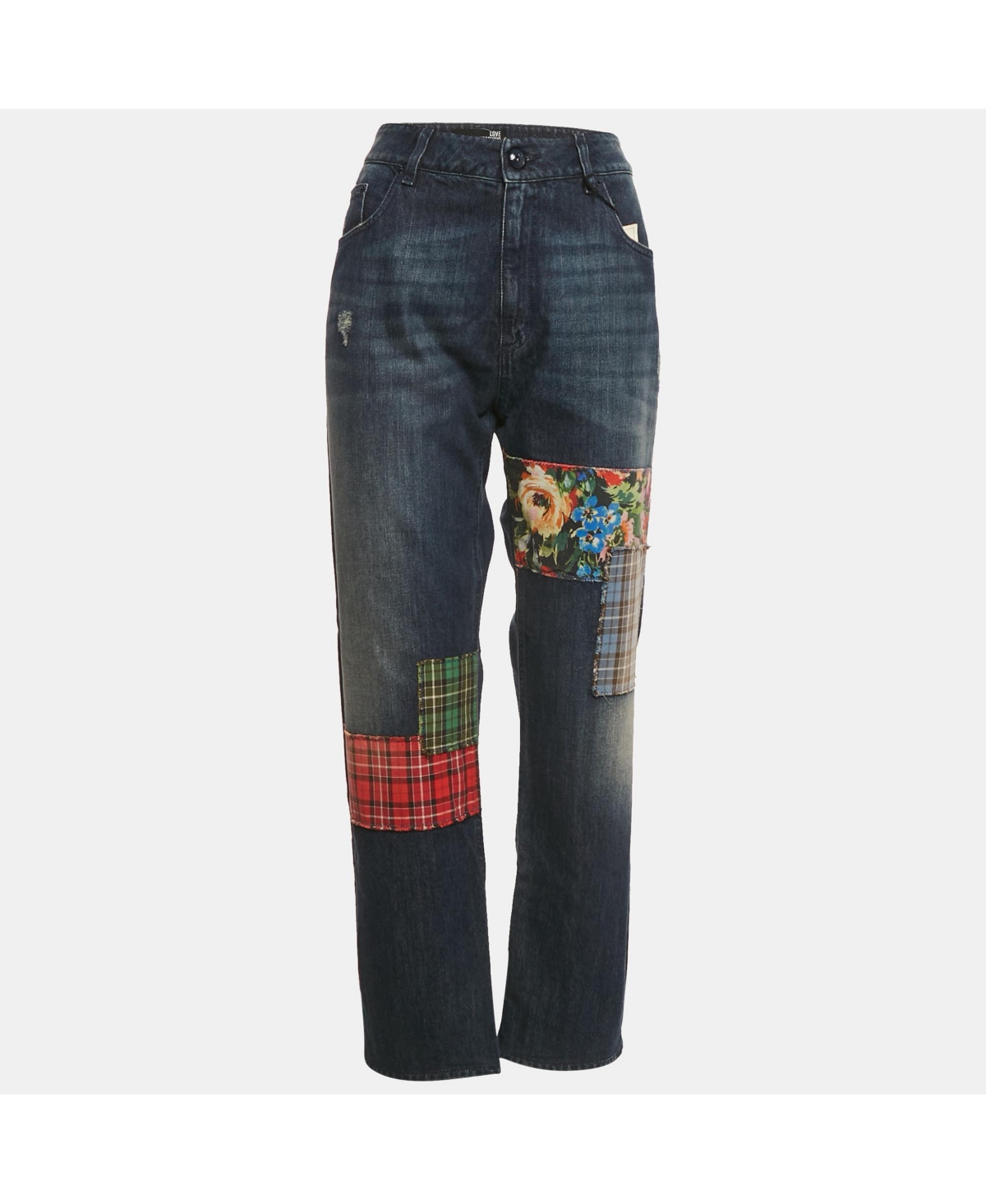 Click here for Pre-Owned Love Moschino Womens Patch Work Denim Je... prices